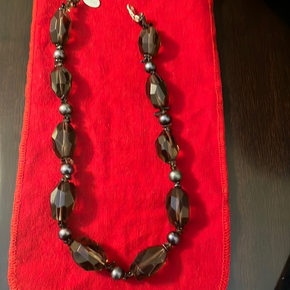 Deb Guyot | Jewelry | Deb Guyot Smokey Quartz And Pearl Necklace | Poshmark